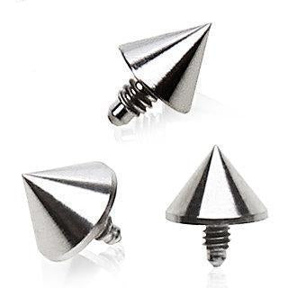 Grade 23 Titanium Internally Threaded Spike Dermal Top - Rebel Bod