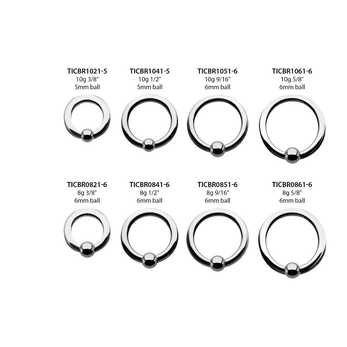 Titanium Captive Bead Ring - Rebel Bod