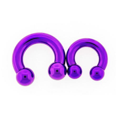 Blurple Internally Threaded Titanium Circular Barbell Horseshoe Barbel ...