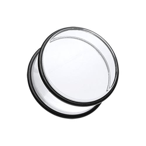 Clear Acrylic No Flare Ear Gauge Plug - 1 Pair - Rebel Bod