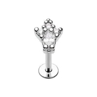 Clear Classy Victorian CZ Top Labret - Rebel Bod