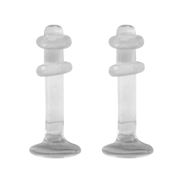 Clear Labret Style Piercing Retainer - 1 Piece - Rebel Bod