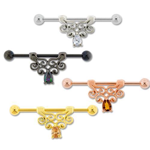 Filigree Industrial Barbell - 1 Piece - Rebel Bod