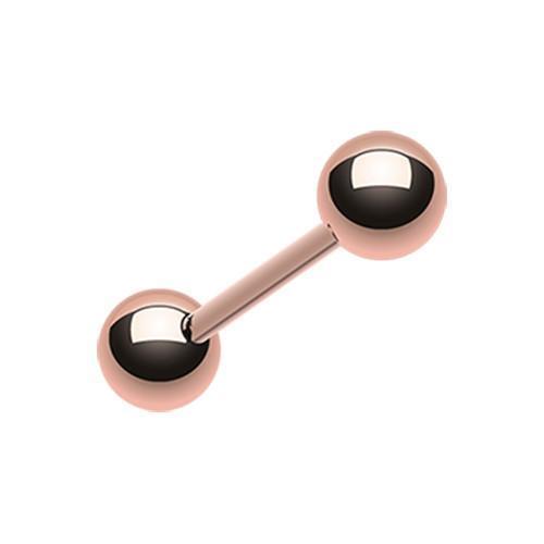Rose Gold Plated Straight Barbell - Rebel Bod