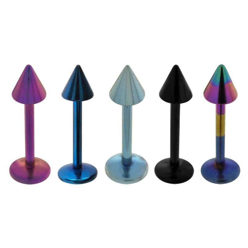 Titanium Plated Labret Spike End - Rebel Bod