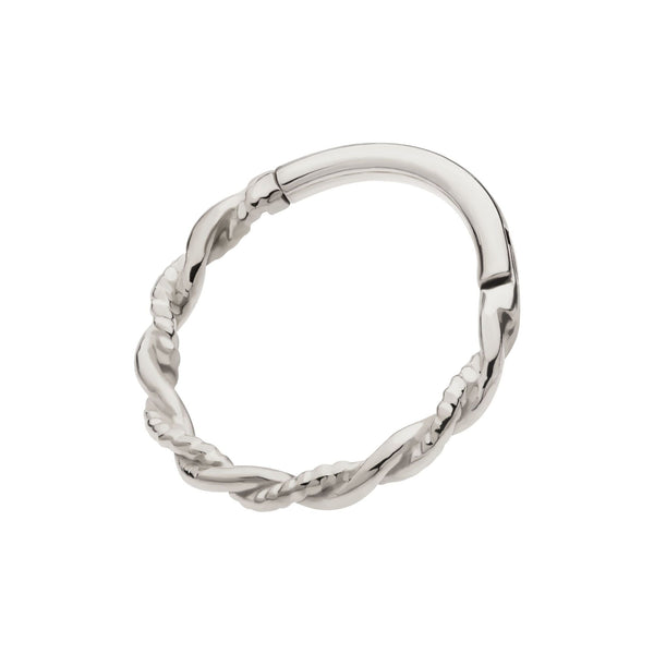 Twisted Rope Hoop Hinged Segment Clicker - 1 Piece - Rebel Bod