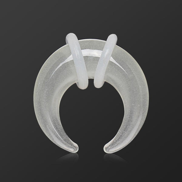 White Glass Pincher Taper w/ O-Rings - 1 Piece - Rebel Bod