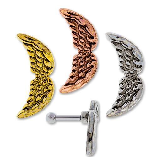 Wings Curve Ear Cartilage Barbell Earring - 1 Piece - Rebel Bod